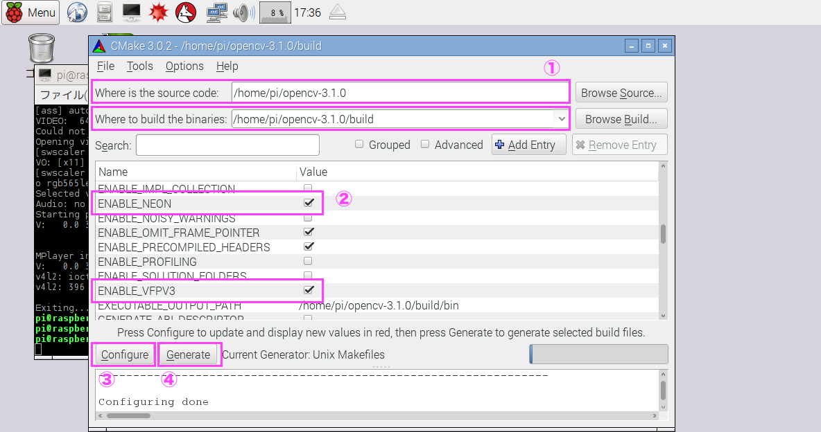 Raspberry Pi 2 ★ Opencv 310 のインストール 〜 C And Python サンプルでのカメラ動作確認まで