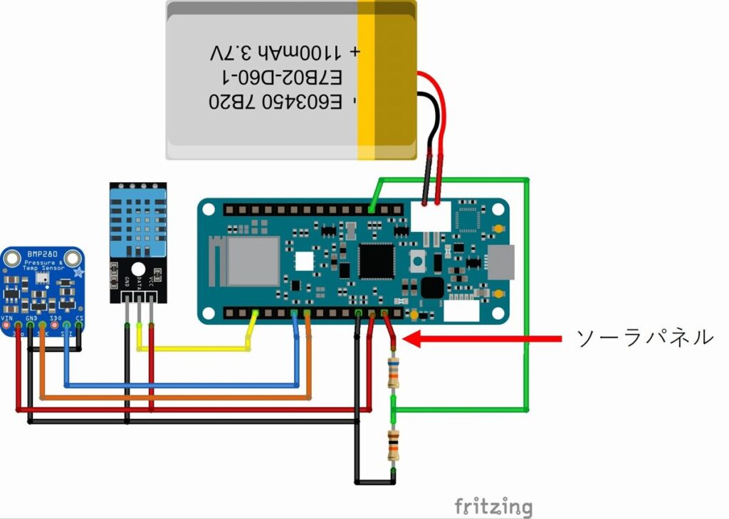 Arduino MKR WiFi 1010 ベランダ太陽光発電 気象システム 無事越冬 - ソーラー発電 - HomeMadeGarbage
